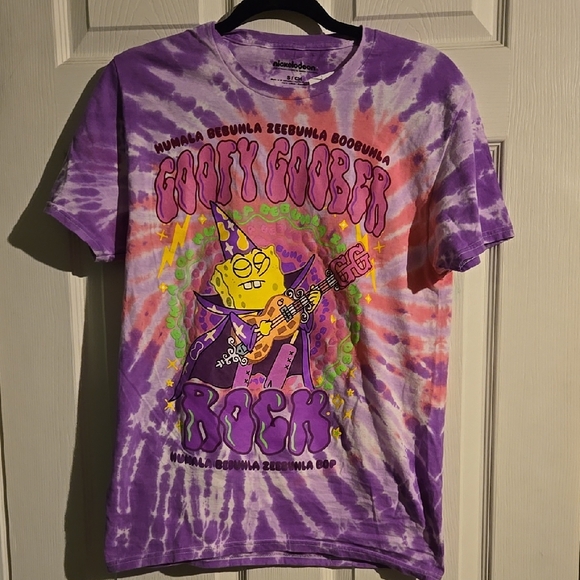 Nickelodeon | Tops | Nwt Spongebob Goofy Goober Tie Dye Shirt Size ...